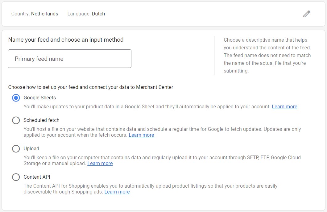 How to create a primary feed - Shoparize CSS